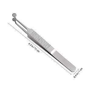 Meibomian Gland Expressor Stainless Steel Eyelid Massage Prevent Excessive Force for Dry Eyes (Round)