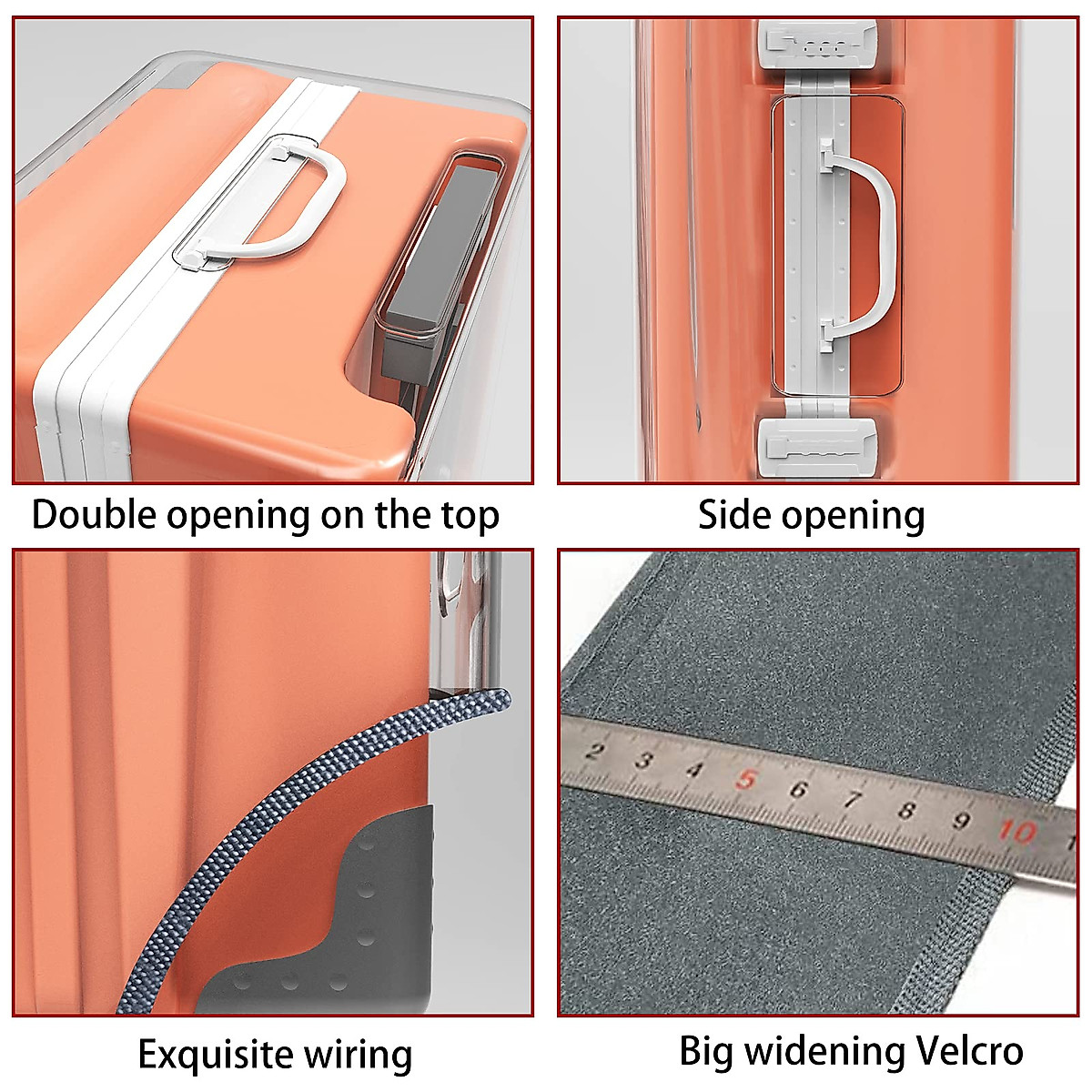 Esholife Clear PVC Luggage Cover Protectors 24 Inch Suitcase Cover for Suitcase TSA Approved 22-25Inch (22.44''H x 16.14''L x 11.41''W)