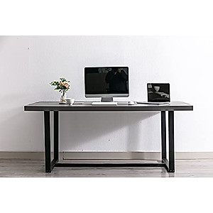 72” Kitchen & Dining Room Tables for 6-8 Person, Modern Farmhouse Rectangular Dining Table 72 with Metal Frame, 36 by 72 Dining Room Table for Home Office Furniture