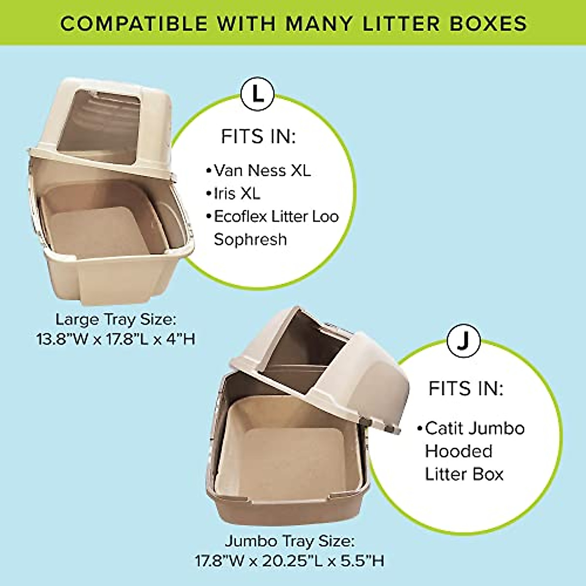 Kitty Sift (6-Pack) Disposable Cat Litter Box, Sustainable, Clean - Jumbo, 6-Pack