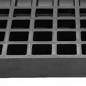 ScinoTec 2" High Solid Rubber Power Wheelchair Scooter Threshold Entry Ramp Doorway 1 Pack 43.3" x 16" x 2"(H) (2" Rise, 1 Pack-Black)