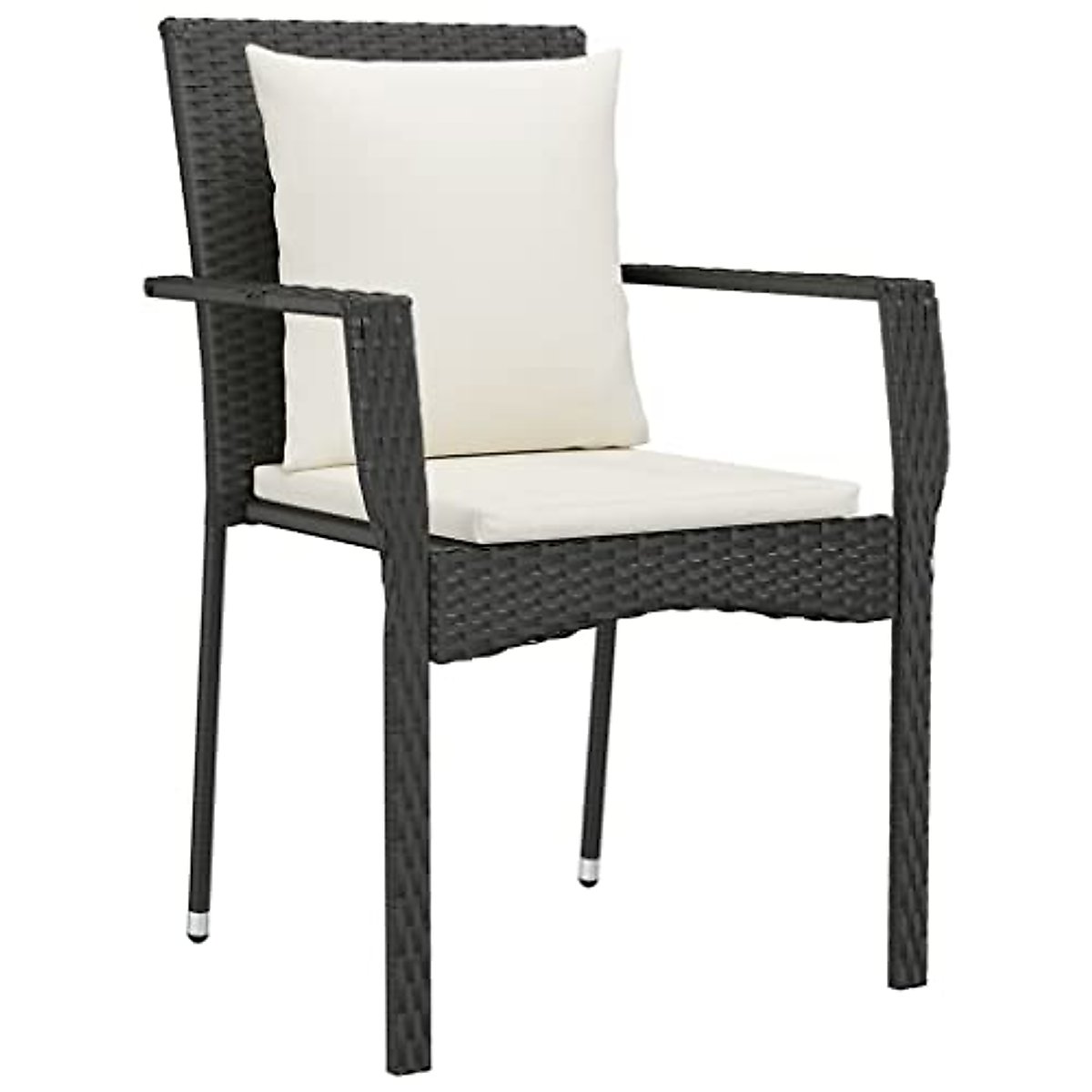 WFAUIBR Dining Set with Cushions 5 Piece Patio ，Bistro Sets,Coffee Table Sets, Whether You Have a Balcony, Lawn, Garden, or Poolside, This Set is Outdoor Spaces，Black，5 Piece 35.4"