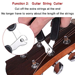 CJRSLRB 3Pack Guitar String Winder Guitar String Cutter and Bridge Pin Puller, 3 in 1 Guitar Tool Guitar Accessories