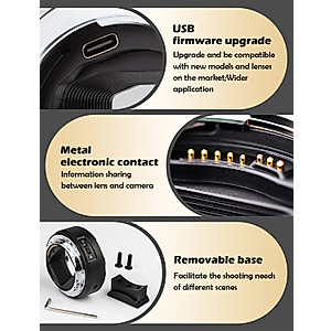 VILTROX EF-L Lens Adapter, Auto-Focus EF to L Mount Adapter Ring Lens Converter Control Ring Compatible for Canon EF/EF-S Lens to L Mount Camera Leica SL SL2/Panasonic S1 S1R S1H/Sigma fp