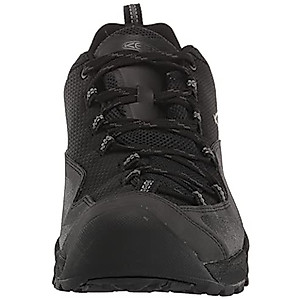 KEEN Men's Wasatch Crest Low Height Offset Laces Waterproof Hiking Shoes, Black/Magnet, 8.5