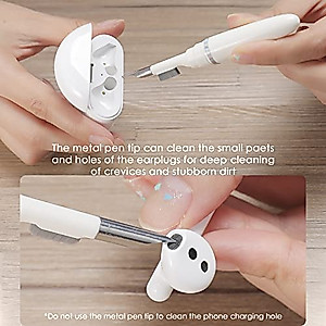 Bluetooth Earbuds Cleaning Pen, Multifunction Earphones Cleaner,in-Ear Headphones Cleaning Dust Removal Brush Pen, for Cleaning The Earwax,Dust in Bluetooth Headset Box,Camera and Mobile Phone