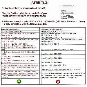 LiuShan 2 in 1 Protective Case + Portable Bag for 14" Lenovo Yoga 9i 14/ThinkBook 14s G2 ITL & Dell Inspiron 14 7490/Latitude 7410 7420 7430/Latitude 7410 7420 7430 2-in-1[Not fit Latitude 7400],Black