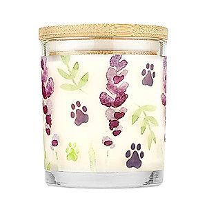 One Fur All - 100% Natural Plant-Based Wax Candle, 30+ Fragrances - Pet Odor Eliminator, Appx 60 Hours Burn Time, Scented Jar Candles – Pet House Candle, (Pack of 1, Lavender Green Tea)