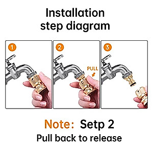 FRQNTKPA Garden Hose Quick Connector, No-Leak 3/4 Inch GHT Thread Fitting Water Hose Female Adapter and Male Adapter, Heavy-Duty Rust Resistant Brass Water Pipe Connect, Easy to Use ( 14 Pack ）
