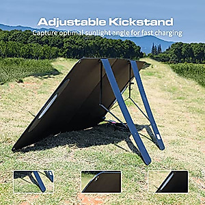 100W Portable Solar Panel, VDL Foldable Monocrystalline Solar Cell Charger with Kickstand, Waterproof IP67 MC-4 for Power Stations RV Off Grid Outdoor
