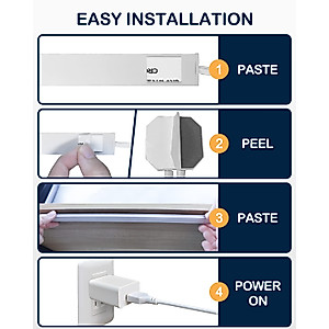 MATICOD Under Cabinet Lights, 3 Colors Motion Sensor Light Indoor Under Cabinet Lighting with Warm White Cold White Daylight, Under Counter Lights for Kitchen LED Closet Lights