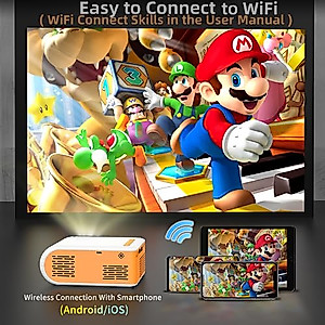Mini Projector with WiFi, Portable Projector for Cartoon, Kids Gift Suit for Dark Enviroment to Use