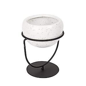 Umbra 1009251-748 Nesta, Table Top or Hanging Modern Planter, Ideal Succulent Plant Holder, White/Black,Single Planter