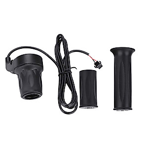 1 Pair Throttle Handle and Cable, 22.5mm Speed Throttle Handle Thumb Throttle for Electric Bike Scooter