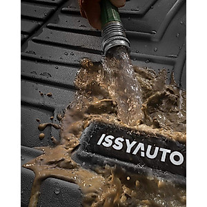 ISSYAUTO Floor Mats Liners, Compatible with 2013-2019 Escape 2013-2018 C-Max, All Weather Guard Floor Liners TPE Car Mats Waterproof 1st and 2nd Row, Black