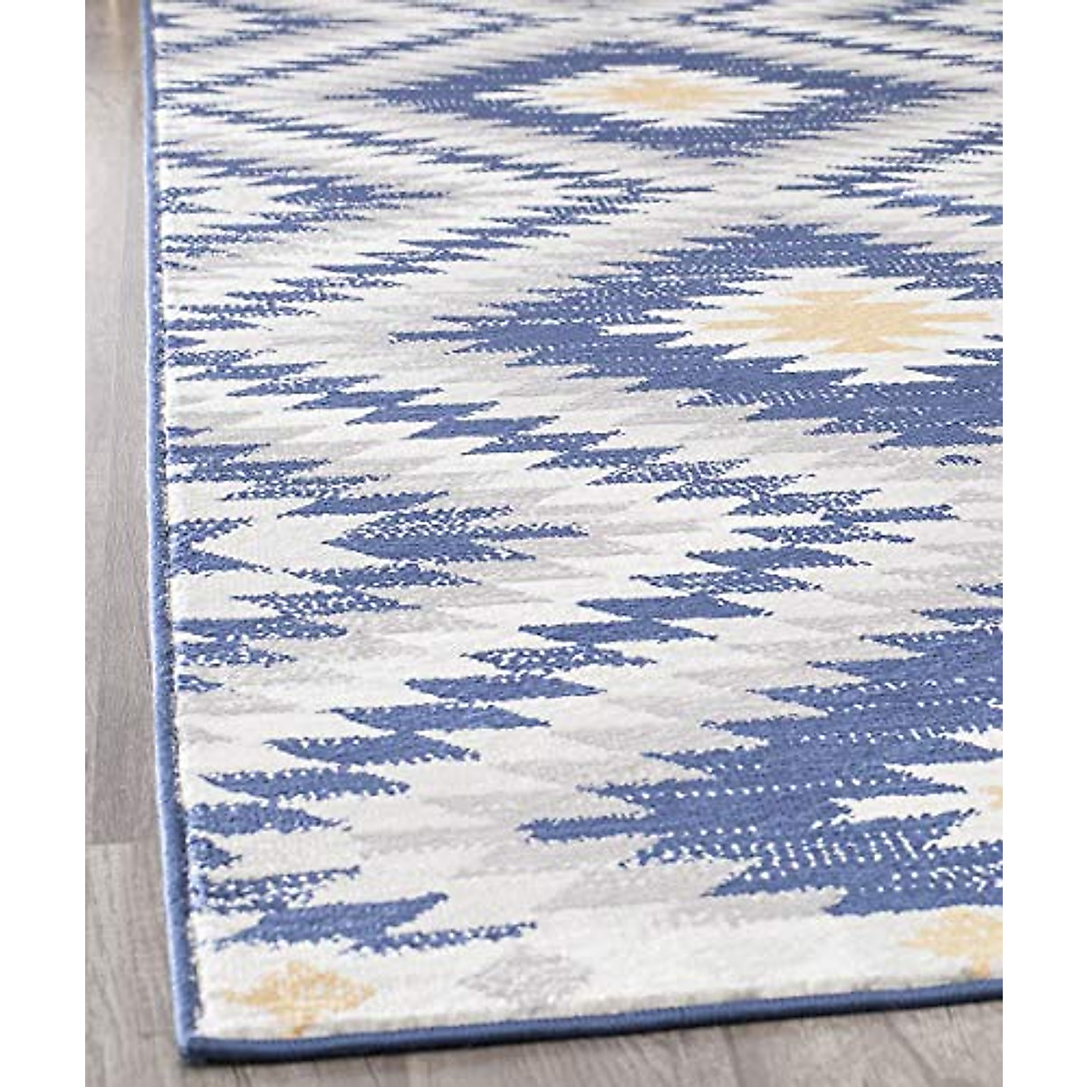 CosmoLiving by Cosmopolitan Amaia Area Rug, 5 ft x 7 ft, Kilim Cadet