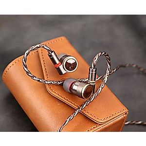 Linsoul TINHIFI T4 Plus 10mm Magnetic CNT Driver in-Ear Monitor with N54 Circuit, CCAW Voice Coil, Metal Case, Wood Faceplate, Detachable Silver-Copper Cable for Audiophile Musician