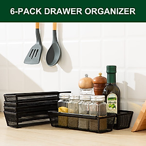 Greenual Silverware Organizer Utensil Kitchen Drawer Organizer Utensils Silverware Holder Tray Flatware Utensil Cutlery Organizer for Kitchen Drawer