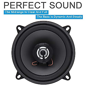 ePathChina 1 Piece 5 Inch 400W 2-Way Car HiFi Coaxial Speaker Vehicle Door Auto Audio Music Stereo Full Range Frequency Speakers