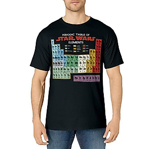 Men's Star Wars Periodic Table of Elements Graphic T-Shirt XL Asphalt