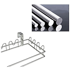 Mural Art Stainless Steel Trash Rack Garbage Bag Holder Door Back Type Multi-functional Kitchen Hook Hang Dishcloth After the Cabinet Door Frame