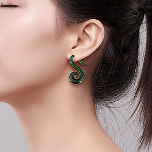 Beautidots Glass Ear Spiral Tapers Plugs Seahorse Shape Hanger Ear Gauges Stretchers Piercing 8g 6g 4g 2g