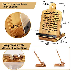 Grandma Gifts from Grandchildren Grandmother Birthday Gift Cookbook Stand Best Grandma Ever Gift for Grandmother Kitchen Presents for Grandma Recipe Book Stand C-009