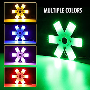 Partsam LED Air Cleaner Light 7.8" Inch Ultra-Thin Hex Style Dual Function Interior 54 Diodes Decorative Air Breather Lamp for Peterbilt Kenworth Freightliner Truck Trailer RV IP67 10-30V (Green)