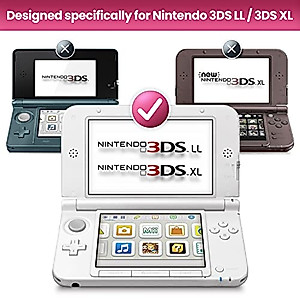 OSTENT Anti-Shock Hard Metal Box Cover Case Shell for Nintendo 3DS XL LL (Red)