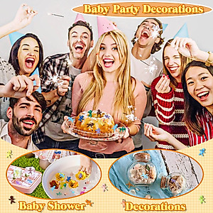 selizo Mini Plastic Babies, 100pcs Tiny Plastic Baby Figurines Small King Cake Babies Bulk for Ice Cube My Water Broke Baby Shower Games (10 Colors)