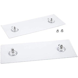 Bakzon 4 Pack Shower Caddy Adhesive for Replacement, Strong Transparent Adhesive for Caddy Sticky Pads, No Drilling for Corner Shelf Basket, Bathroom Storage Shelves, Kitchen Racks and Soap Holder