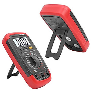 Eujgoov UA6243L Handheld Digital LED Multimeter Capacitance Meter Resistance Tester 1999 Display with Test Leads
