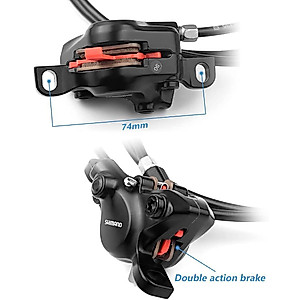 JKSPORTS ShimanoOEM BR MT200 Hydraulic Disc Brake Set Front 800mm and Rear 1400mm BR-BL-MT200 Hydraulic Disc Brake Set Front and Rear