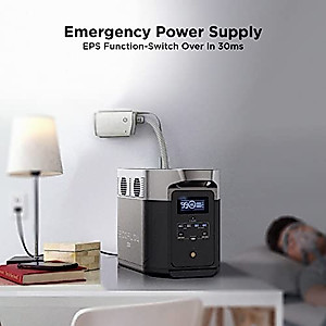 EF ECOFLOW Solar Generator DELTA Max (2000) 2016Wh with 160W Solar Panel, 6 X 2400W (5000W Surge) AC Outlets, Portable Power Station for Home Backup Outdoors Camping RV Emergency