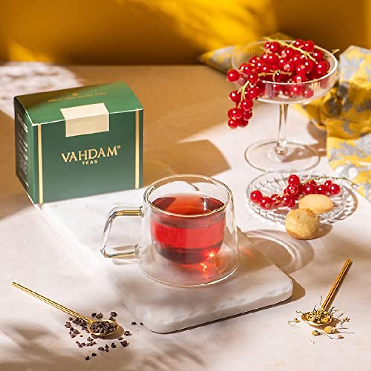 VAHDAM, Double Wall Glass Coffee Mugs (2 Pieces) Insulated Cups - 6.7oz Capacity, DURABLE & STYLISH | Tea Cup Set