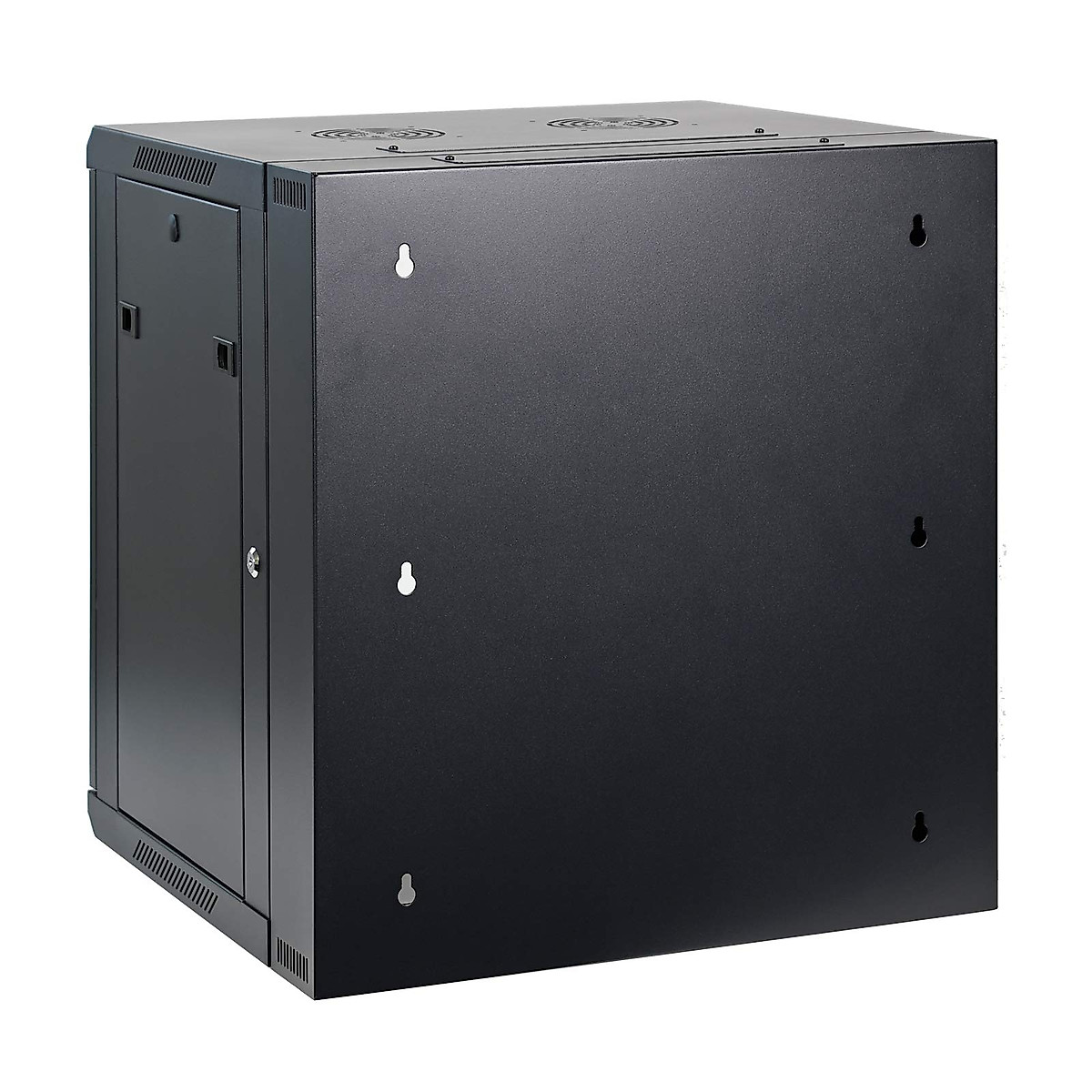 AEONS 12U Signature Double Section Wall Mount 19-inch Networking IT Cabinet Enclosure Hinged Swing Out 22-inch Depth Glass Door (Fully Assembled)