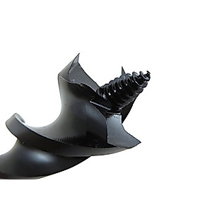 WoodOwl 6 Piece Set with 3/8", 1/2”, 5/8", 3/4”, 7/8" and 1” x 7-1/2” Long Ultra Smooth Tri Cut Auger Hand Brace Boring Bit PTEE coated 09703-09713