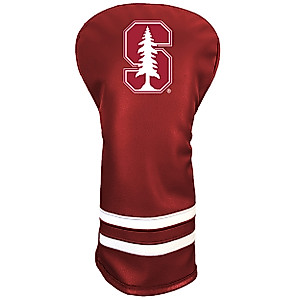 Team Golf NCAA Stanford Vintage Driver Headcover - Printed Team Golf NCAA Vintage Driver Golf Club Headcover, Form Fitting Design, Retro Design with Fleece Lining for Extra Club Protection
