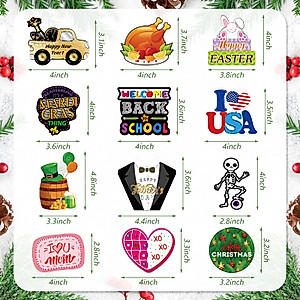 Flutesan 24 Pcs Holiday Magnets St. Patrick's Day Refrigerator Magnets Seasonal Easter Day Fridge Magnets Welcome Back to The School Magnets Festival Fridge Dishwasher Car Magnet