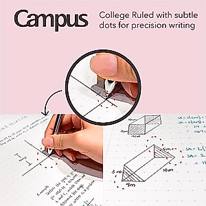 KOKUYO Campus Notebook, 9-3/4“ x 7-1/2”, College Ruled, 80 Sheets (160 pages), Bleed Resistant, Pack of 3 Colors - Pink, Blue, Lavender, Made in Japan (WSG-NO-308CG1×3)