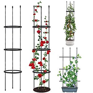 2 Pack Garden Trellis Plant Trellis Flower Trellis Tomato Cages for Garden, 48" Multi-fuction Trellis Climbing Plant Trellis for Potted Plants