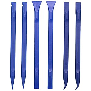 Jteyult 6Pcs Plastic Scraper Cleaning Tool Carbon Fiber Lottery Ticket Scratcher Tool for Spaces, Kitchen, Crevices, Food