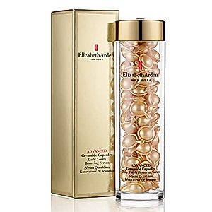 Elizabeth Arden Daily Ceramide Serum Capsules, Advanced Anti-Aging Serum Capsules for Minimizing Wrinkles, Fragrance-Free, Enhances Skin Hydration and Radiance for a Youthful Look, 90 Count, 1.41 oz