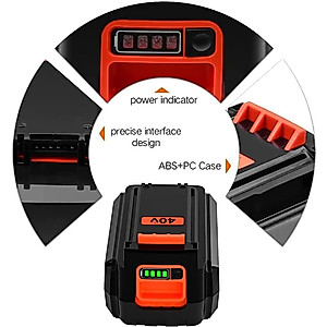 40 Volt LBX2040 Replacement Battery 3.0Ah Compatible with Black and Decker 40V Lithium Battery LBX2040 LBXR36 LBXR2036 LST540 LCS1240 LBX1540 LST136W LST136 LHT2436 LBX1540 Cordless Tools(Yellow)