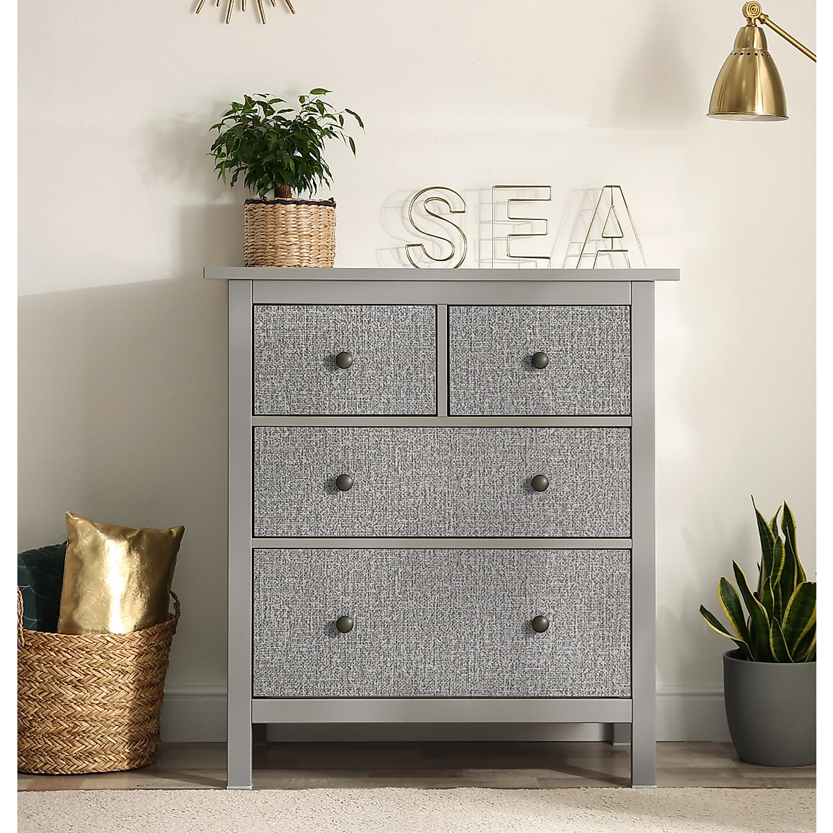 Guvana 15.7"×118" Peel and Stick Wallpaper Grasscloth Wallpaper Textured Grey Self Adhesive Removable Wall Paper for Bedroom Living Room Gray Linen Grass Cloth Contact Paper for Cabinets Decor Vinyl