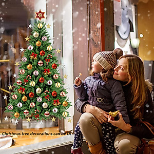 TOARTi Christmas Wall Sticker Merry Christmas Wall Decals Christmas Trees Decal Xmas Holiday Decoration Christmas Party Supplies Christmas Trees Sticker Stickers