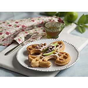 Fleur De Lis Belgian Waffle Maker | Non-stick Waffle Iron | Works Perfectly for Chaffles, Gluten Free or Paleo Pancake And Waffle Mix