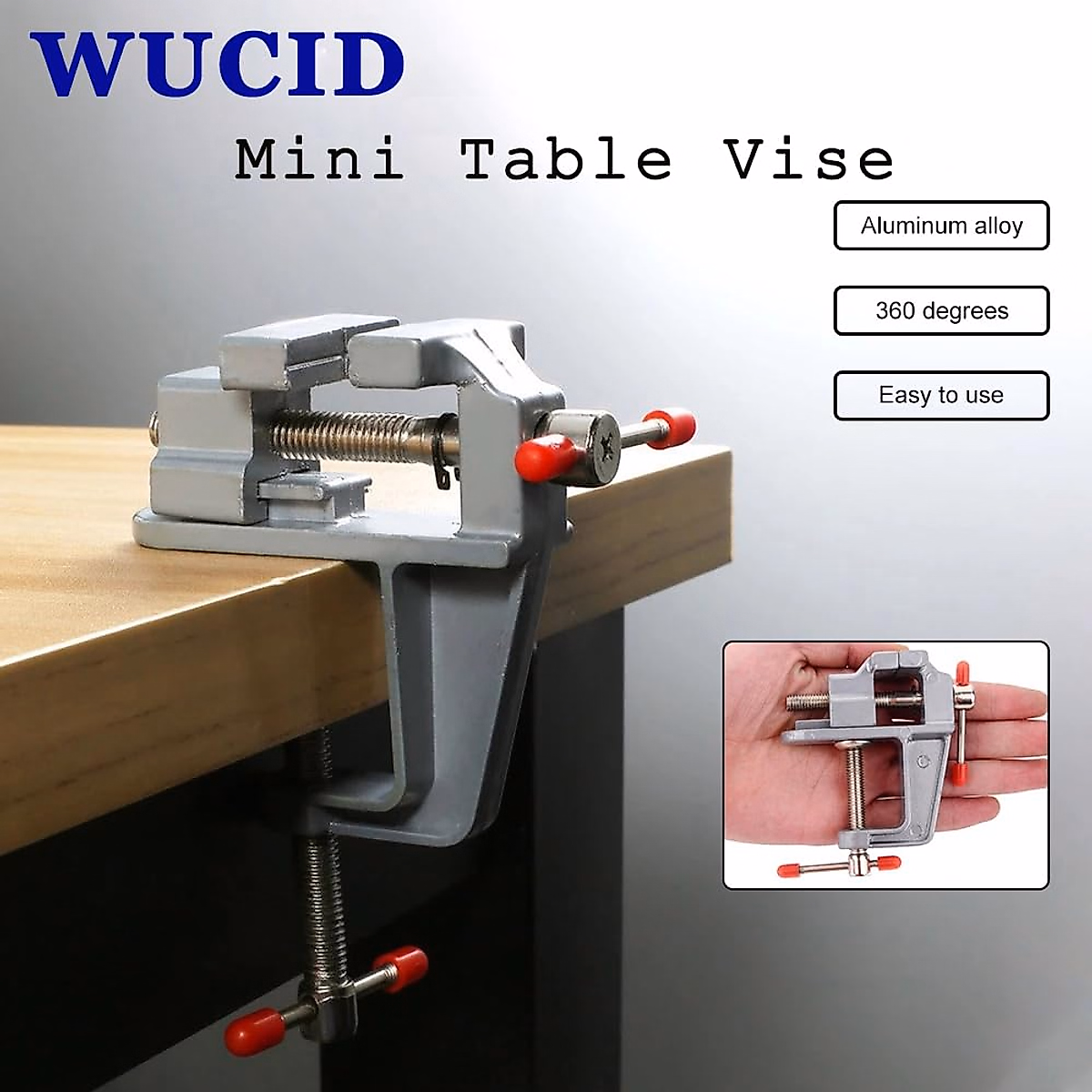 WUCID Mini Table Bench Vise Small Hobby Bench Vice Jewelers Hobby Clamps Table Repair Tool Portable Work Bench Vise