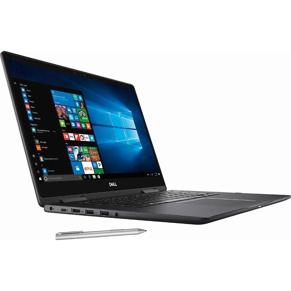 Dell - 2-in-1 15.6" 4K Ultra HD Touch-Screen Laptop - Intel Core i7 - 16GB Memory - NVIDIA GeForce MX130 - 256GB SSD - Abyss Black