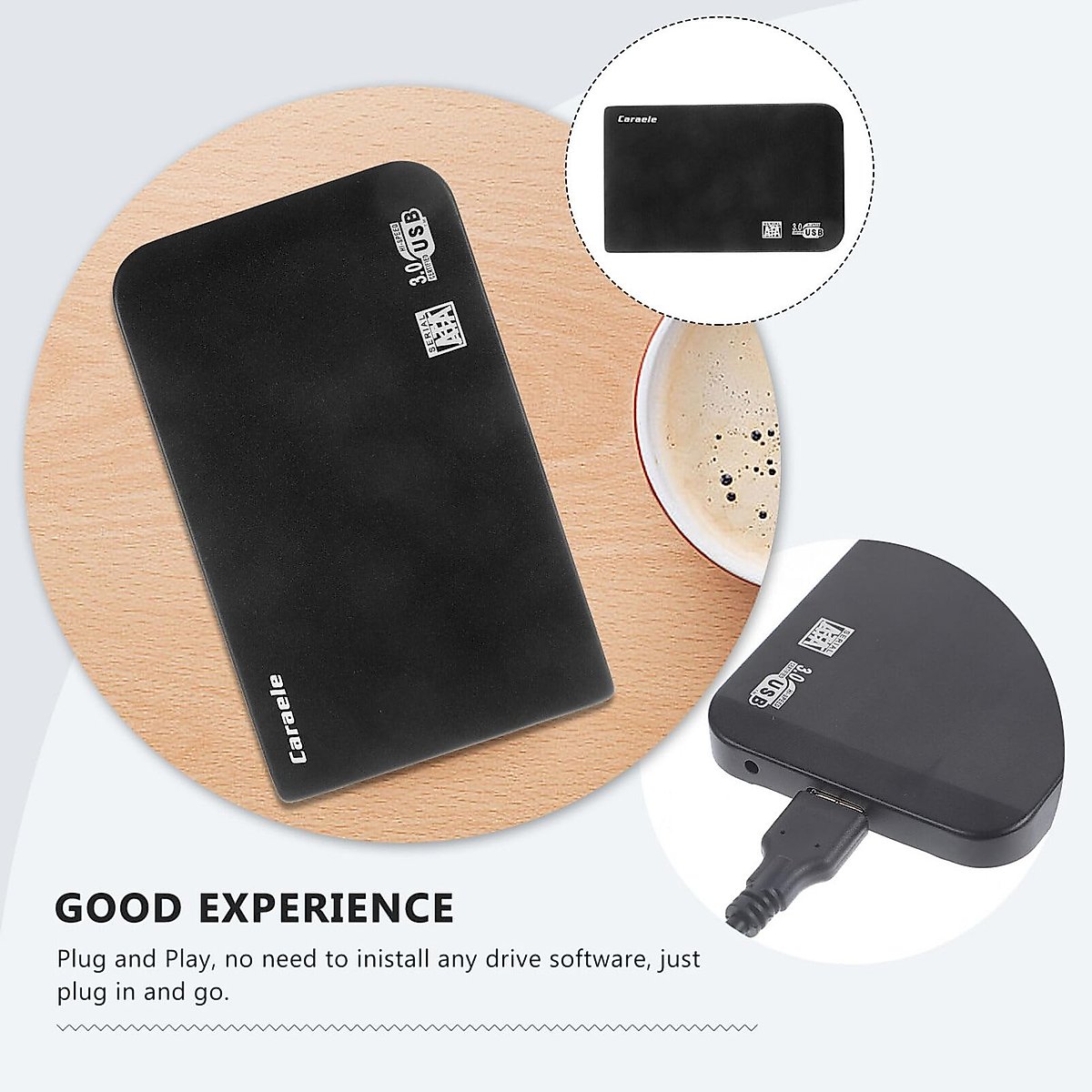 Mobestech 2tb Hard Drive 1pc Disk External Portable USB. HDD More Tb Computer and Storage Mobile Desktop Hard Laptop Drive Compatible USB for Black High Drive, External Hard Drive